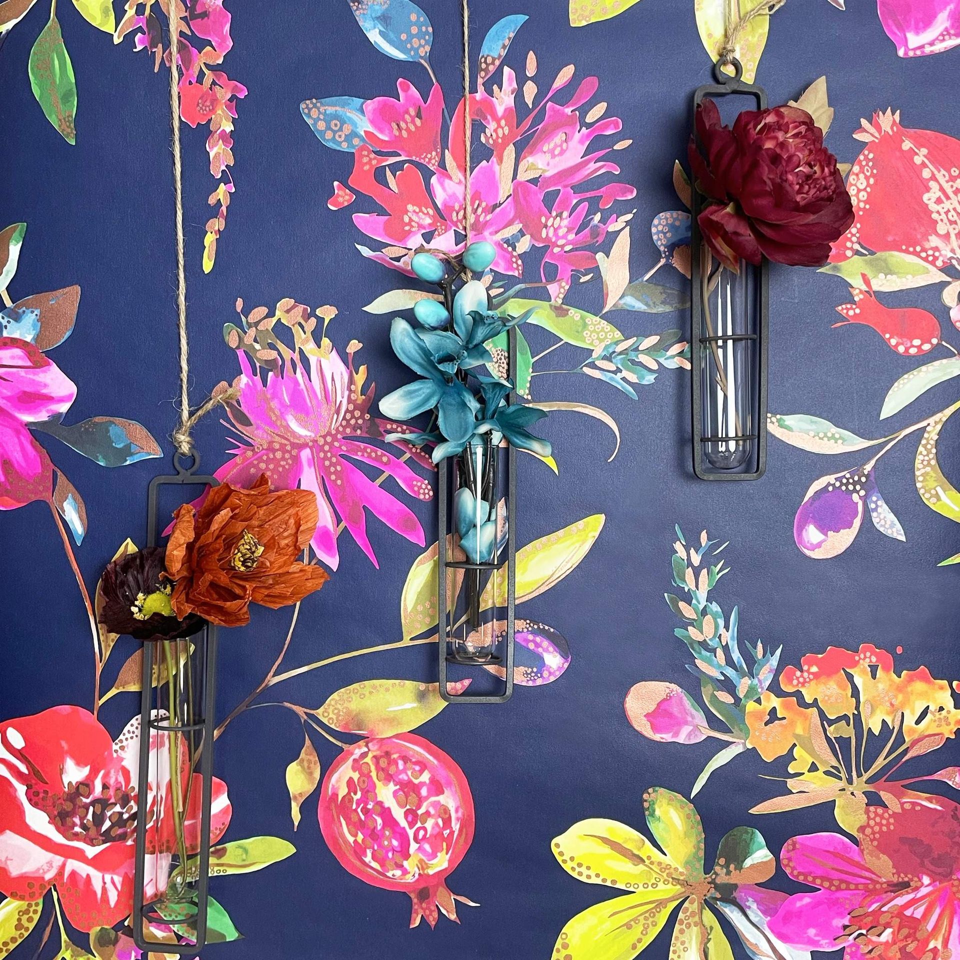 Melgrano Floral Navy Flower Wallpaper| Holden Decor | 90521